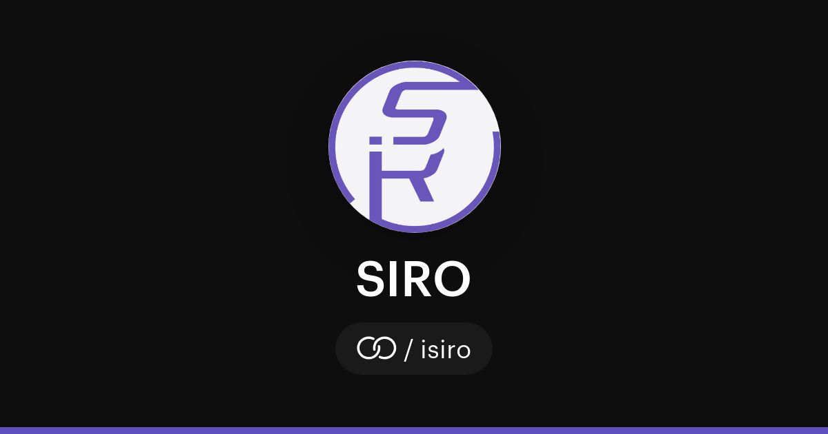 SIRO (/isiro) · solo.to
