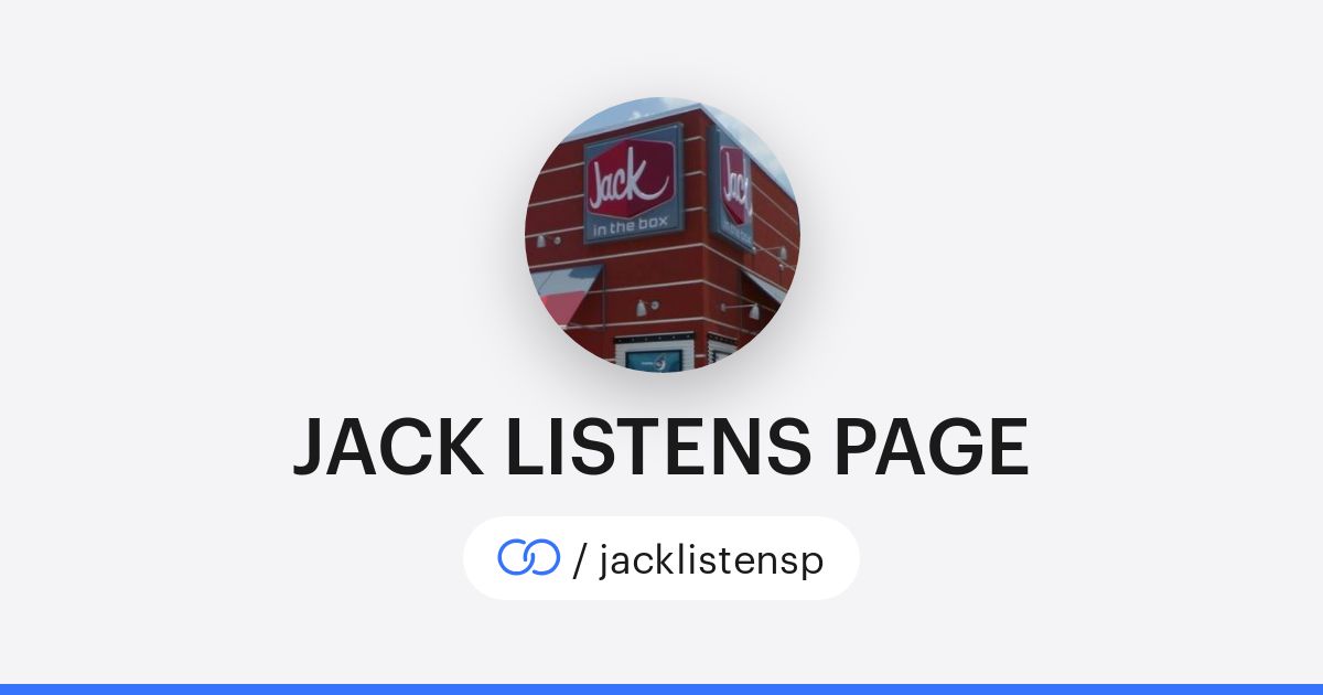 JACK LISTENS PAGE (/jacklistensp) · solo.to