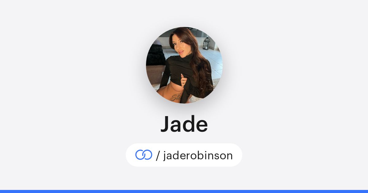Jade (/jaderobinson) · solo.to