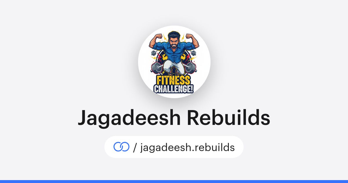 Jagadeesh Rebuilds (/jagadeesh.rebuilds) · solo.to