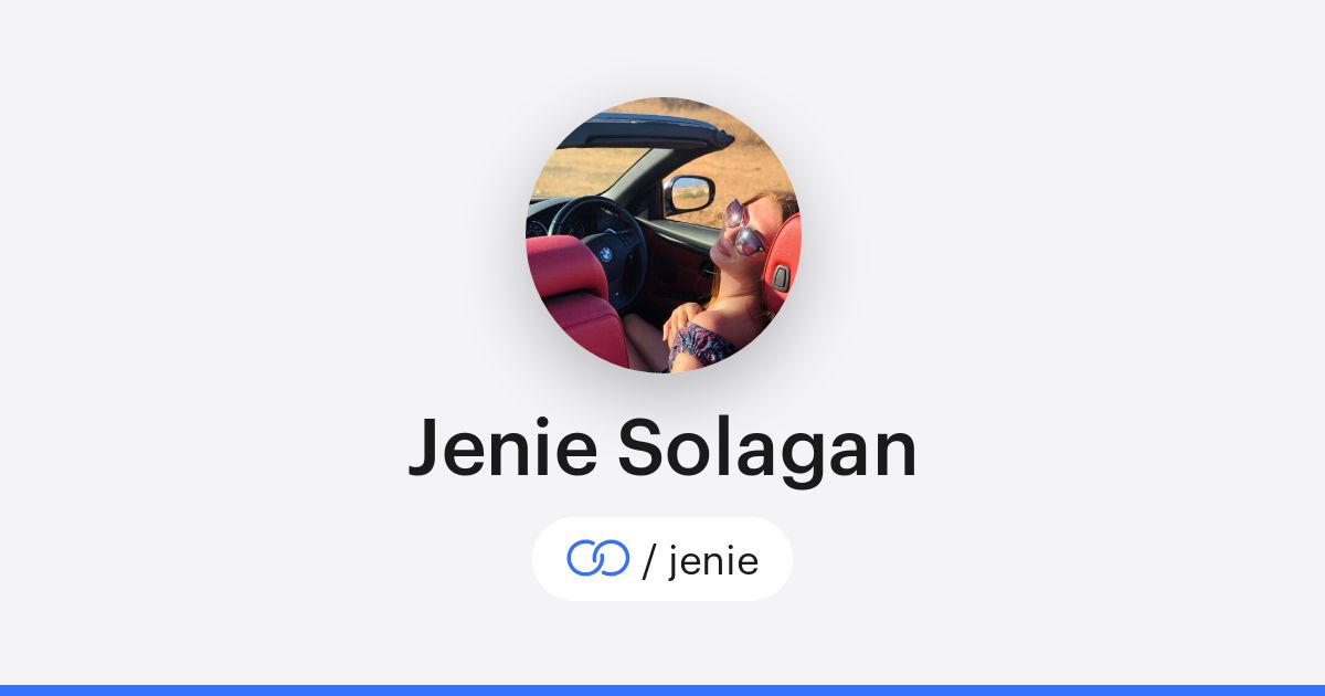 Jenie Solagan (/jenie) · solo.to