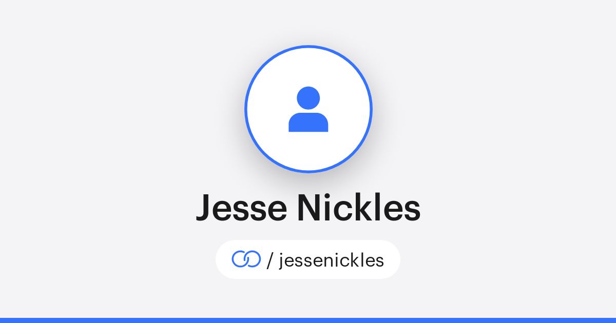 Jesse Nickles (/jessenickles) · solo.to
