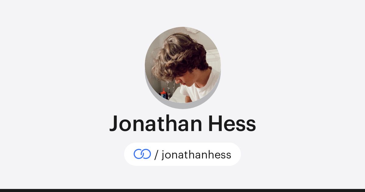 Jonathan Hess (/jonathanhess) · solo.to