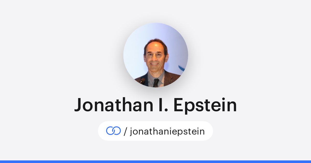 Jonathan I. Epstein (/jonathaniepstein) · solo.to