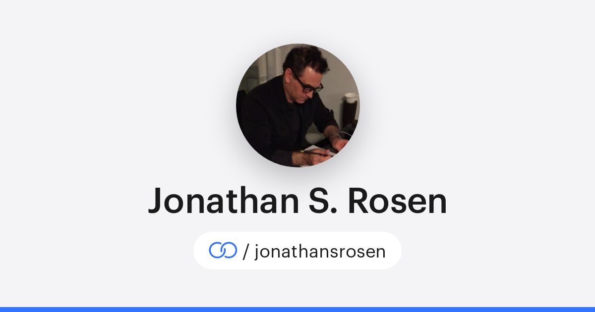 Jonathan S. Rosen (/jonathansrosen) · solo.to