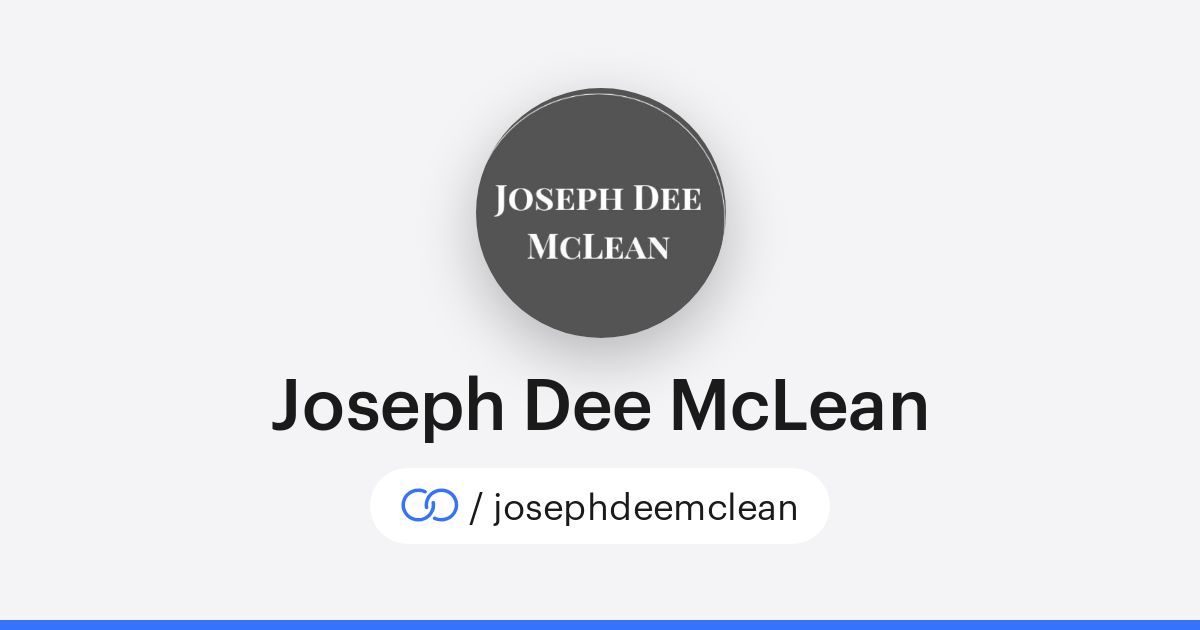 Joseph Dee McLean (/josephdeemclean) · solo.to