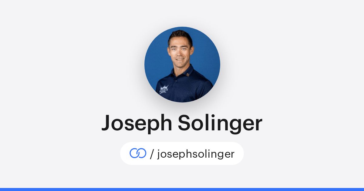 Joseph Solinger (/josephsolinger) · solo.to