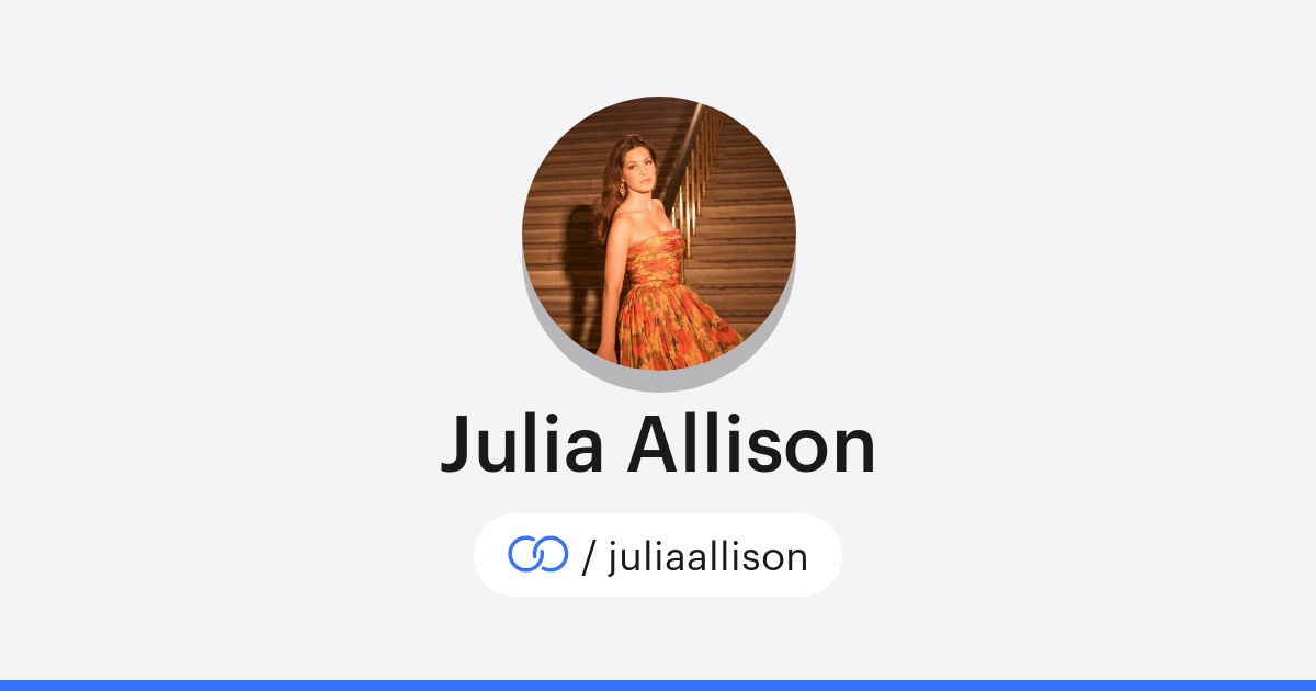 Julia Allison (/juliaallison) · solo.to