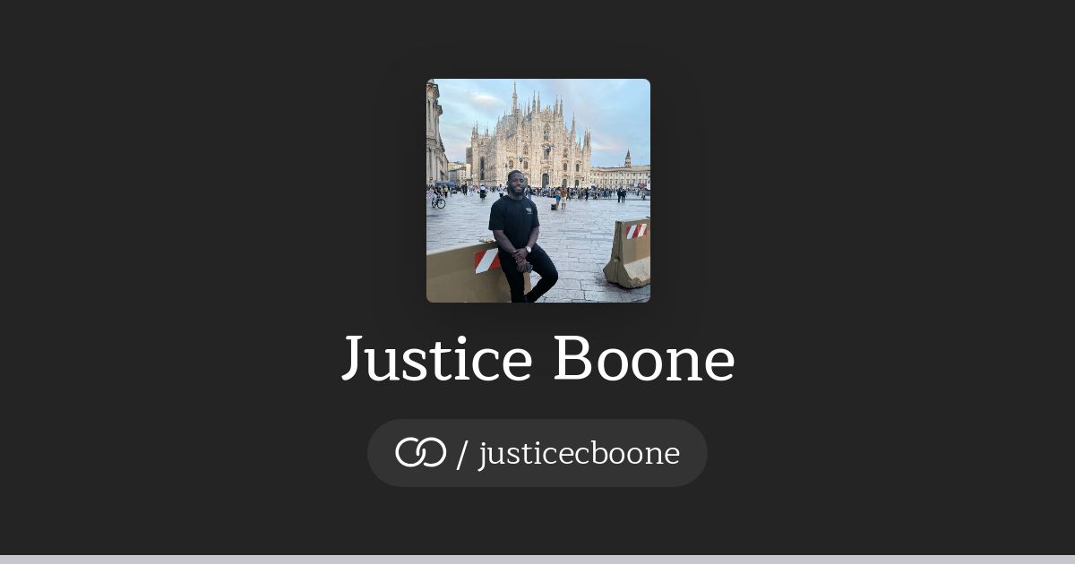 Justice Boone (/justicecboone) · solo.to