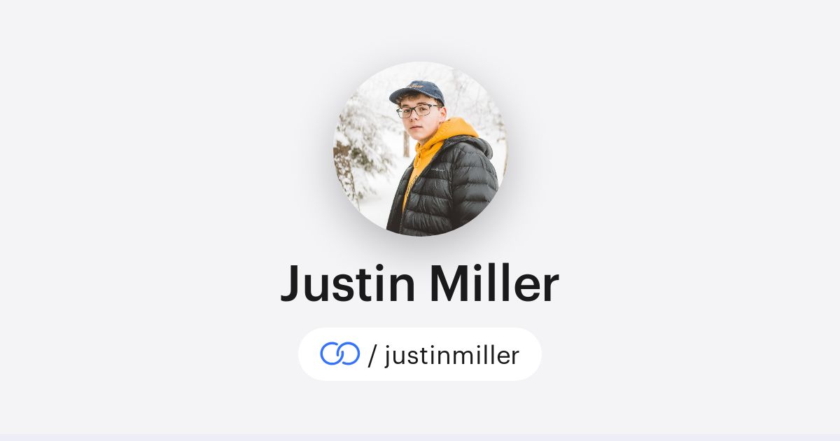 Justin Miller (/justinmiller) · solo.to