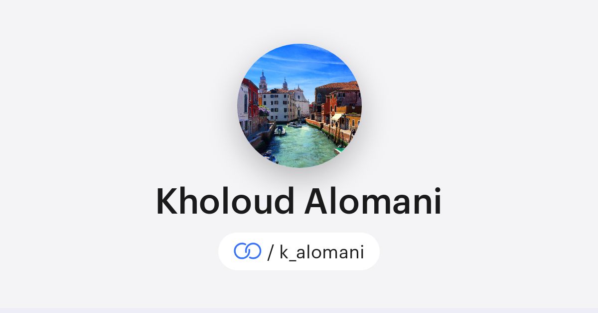 Kholoud Alomani (/k_alomani) · solo.to