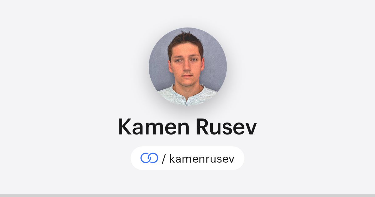 Kamen Rusev (/kamenrusev) · solo.to