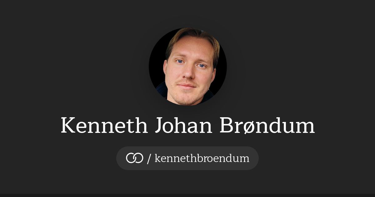 Kenneth Johan Brøndum (/kennethbroendum) · solo.to