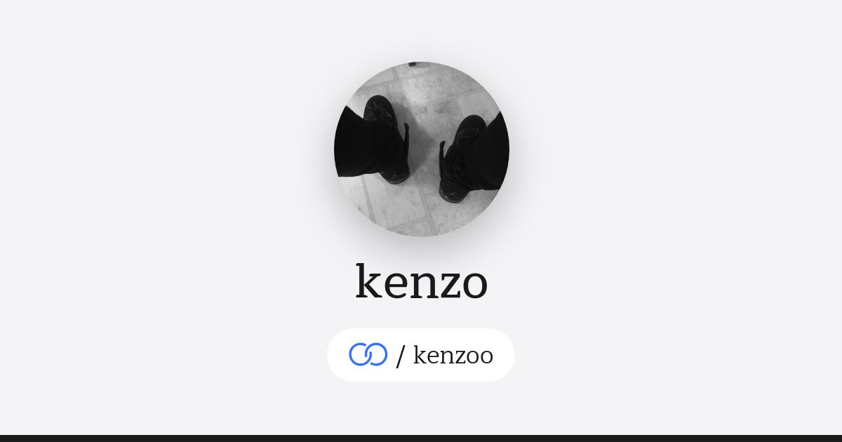 kenzo (/kenzoo) · solo.to