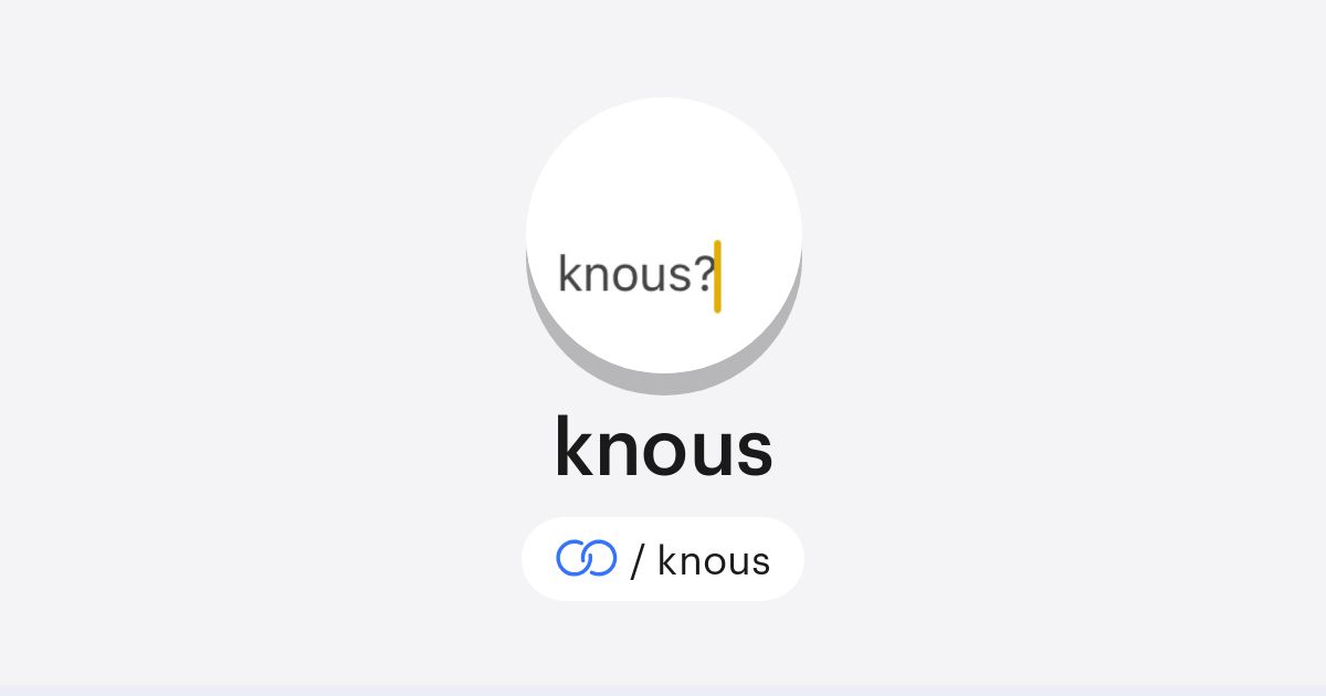 knous · solo.to