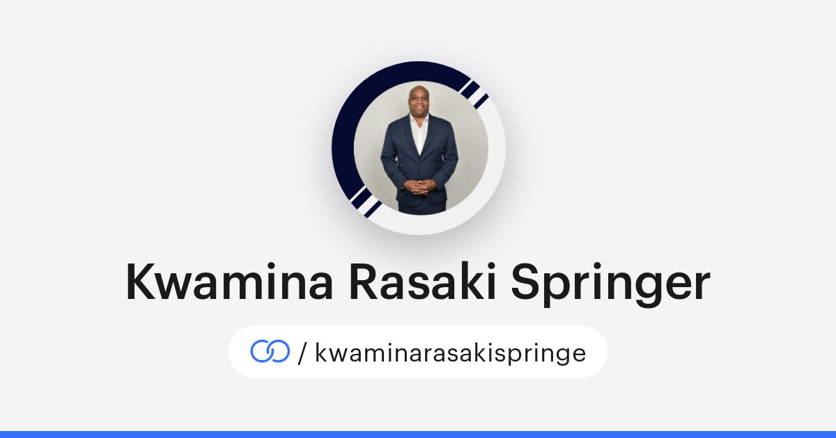 Kwamina Rasaki Springer (/kwaminarasakispringe) · solo.to