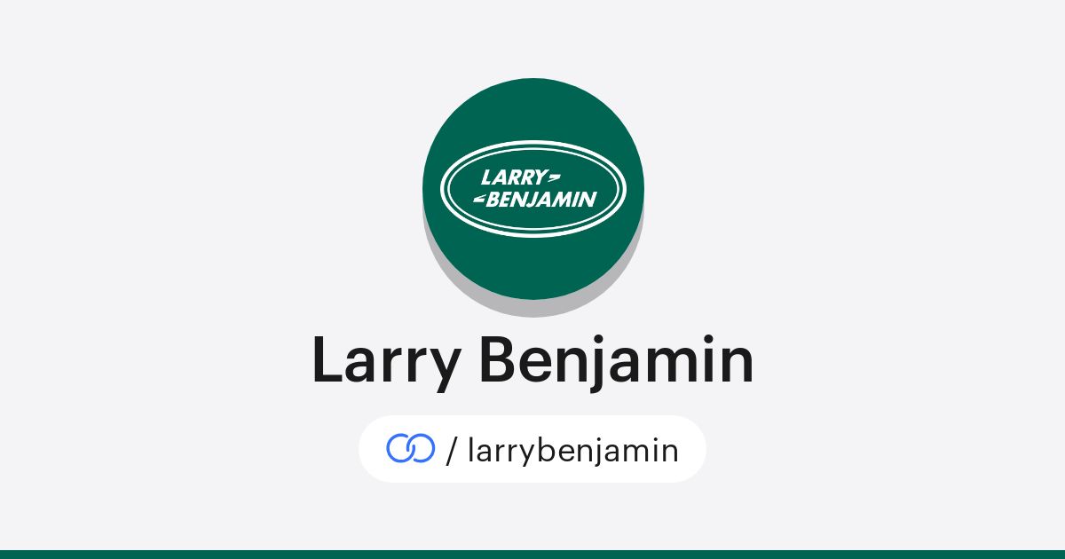 Larry Benjamin (/larrybenjamin) · solo.to
