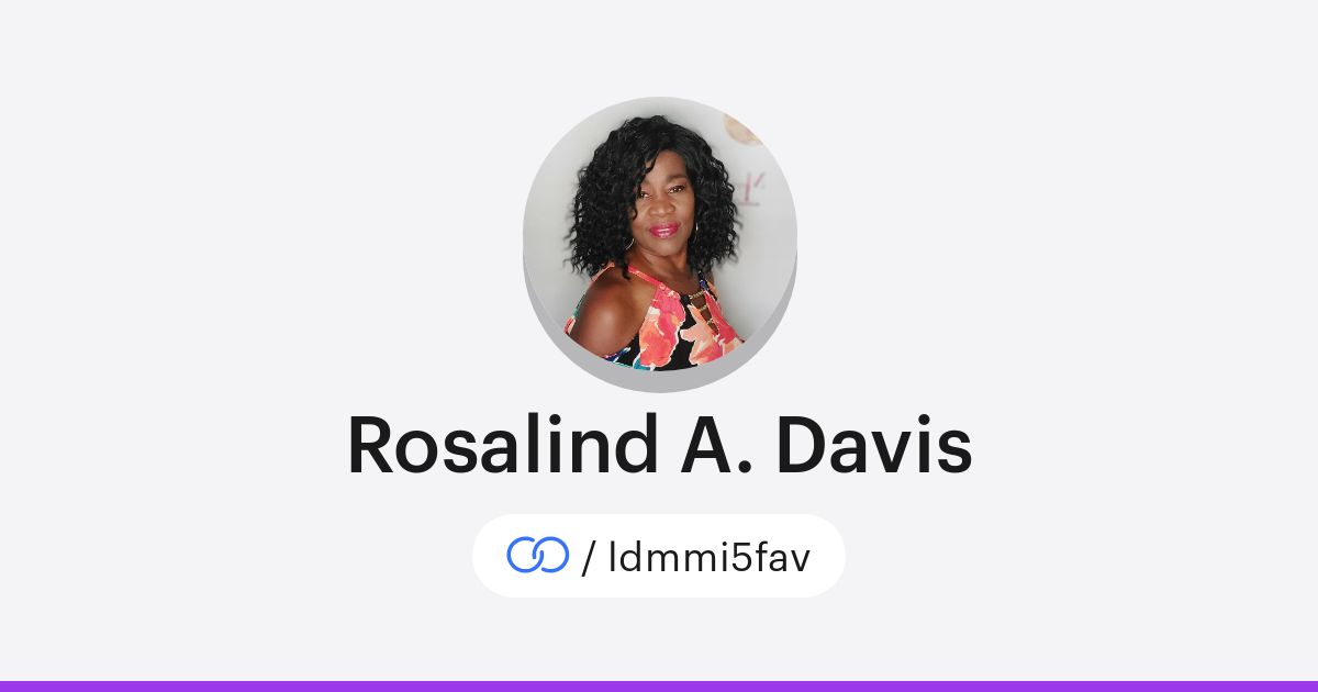 Rosalind A. Davis (/ldmmi5fav) · solo.to