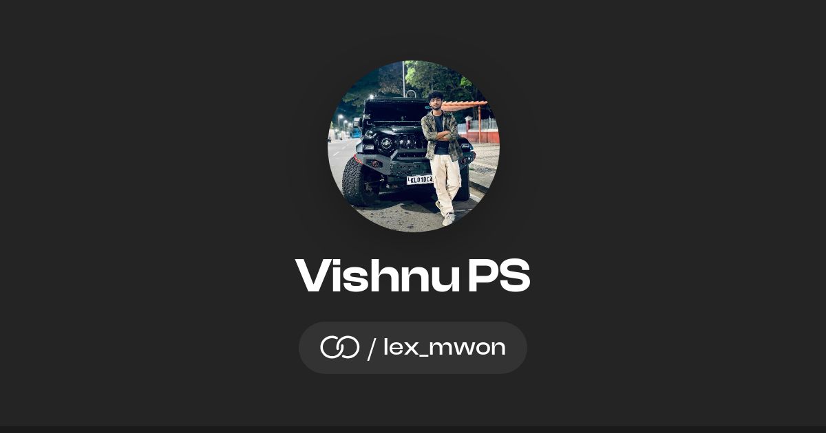 Vishnu PS (/lex_mwon) · solo.to