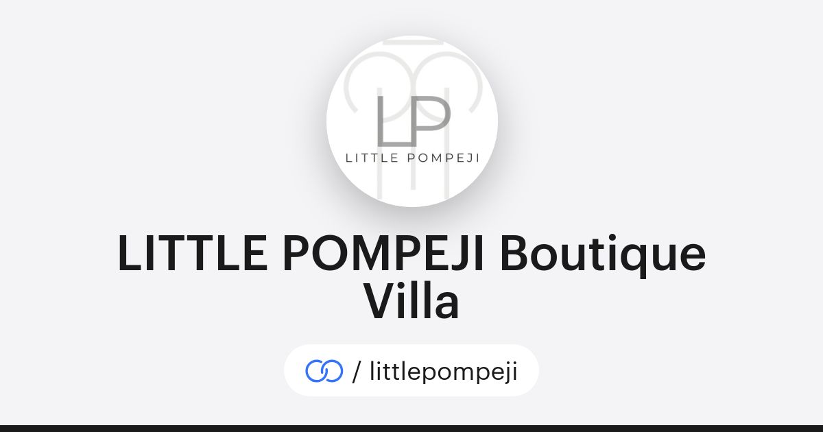 LITTLE POMPEJI Boutique Villa (/littlepompeji) · solo.to