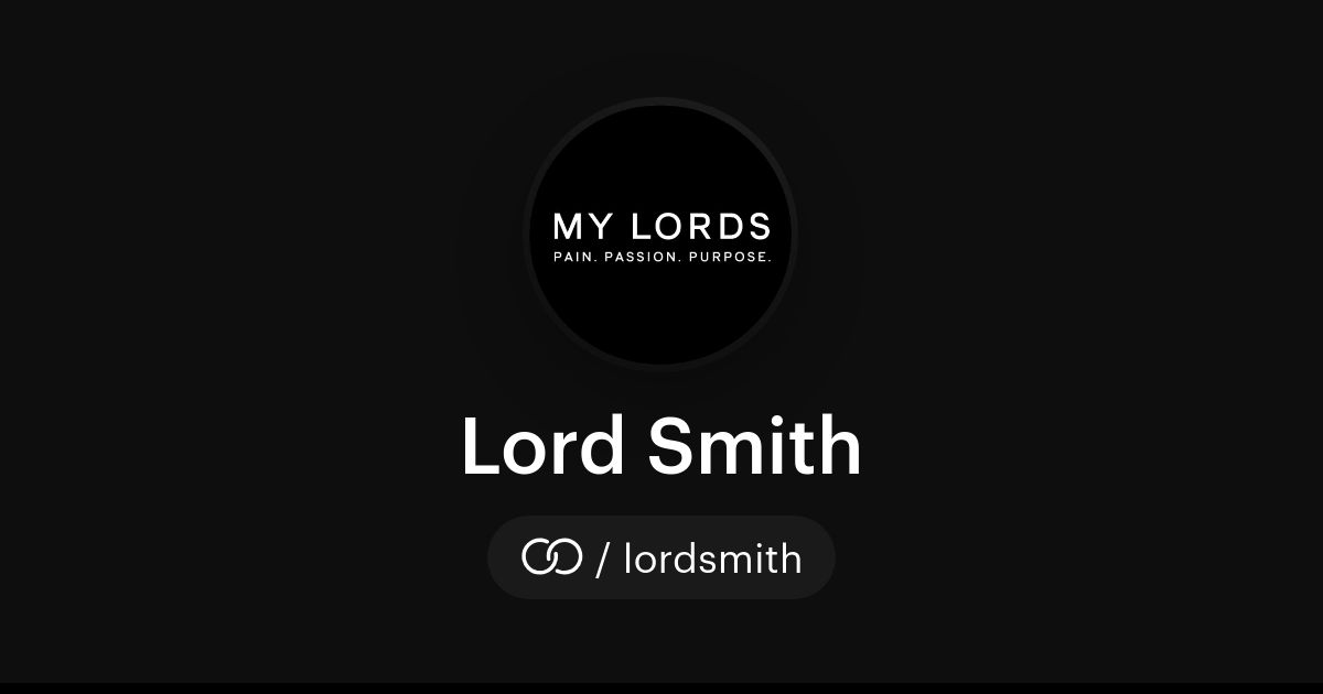 Lord Smith (/lordsmith) · solo.to