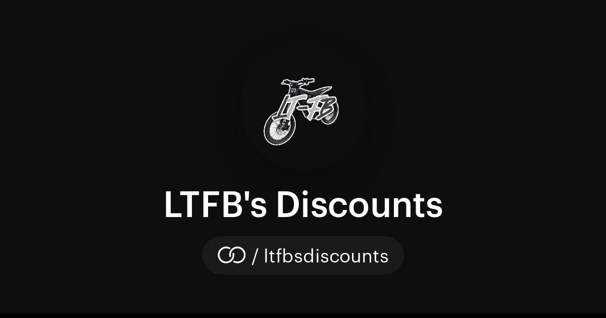 LTFB's Discounts (/ltfbsdiscounts) · solo.to