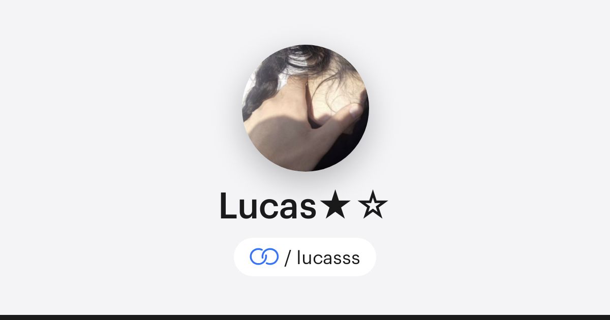 Lucas★☆ (/lucasss) · solo.to