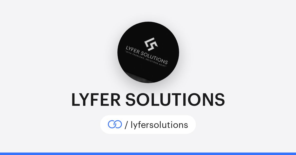 LYFER SOLUTIONS (/lyfersolutions) · solo.to