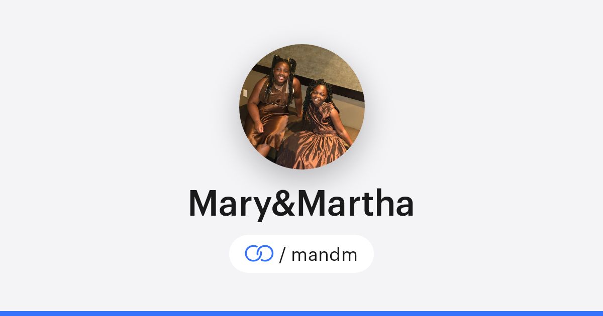 Mary&Martha (/mandm) · solo.to