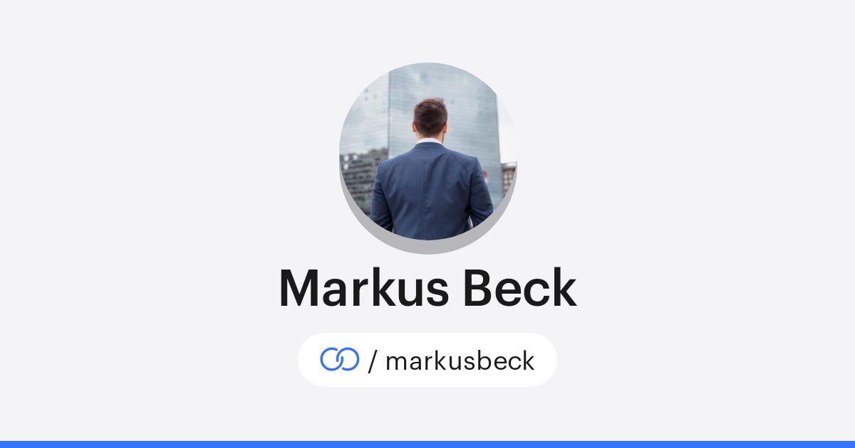 Markus Beck (/markusbeck) · solo.to