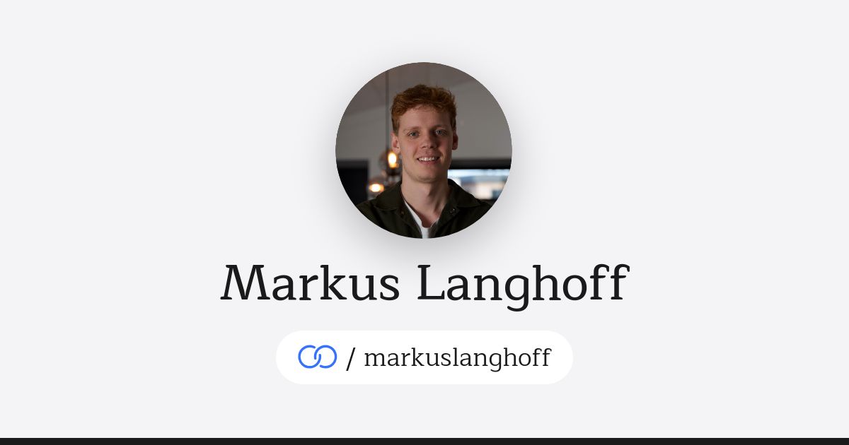 Markus Langhoff (/markuslanghoff) · solo.to
