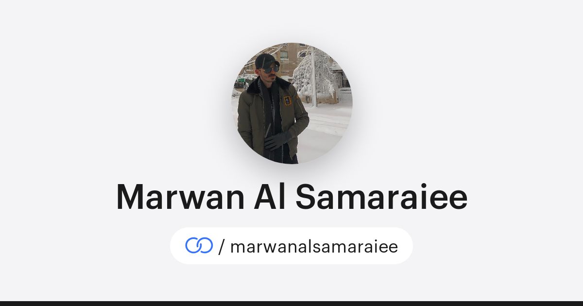 Marwan Al Samaraiee (/marwanalsamaraiee) · solo.to
