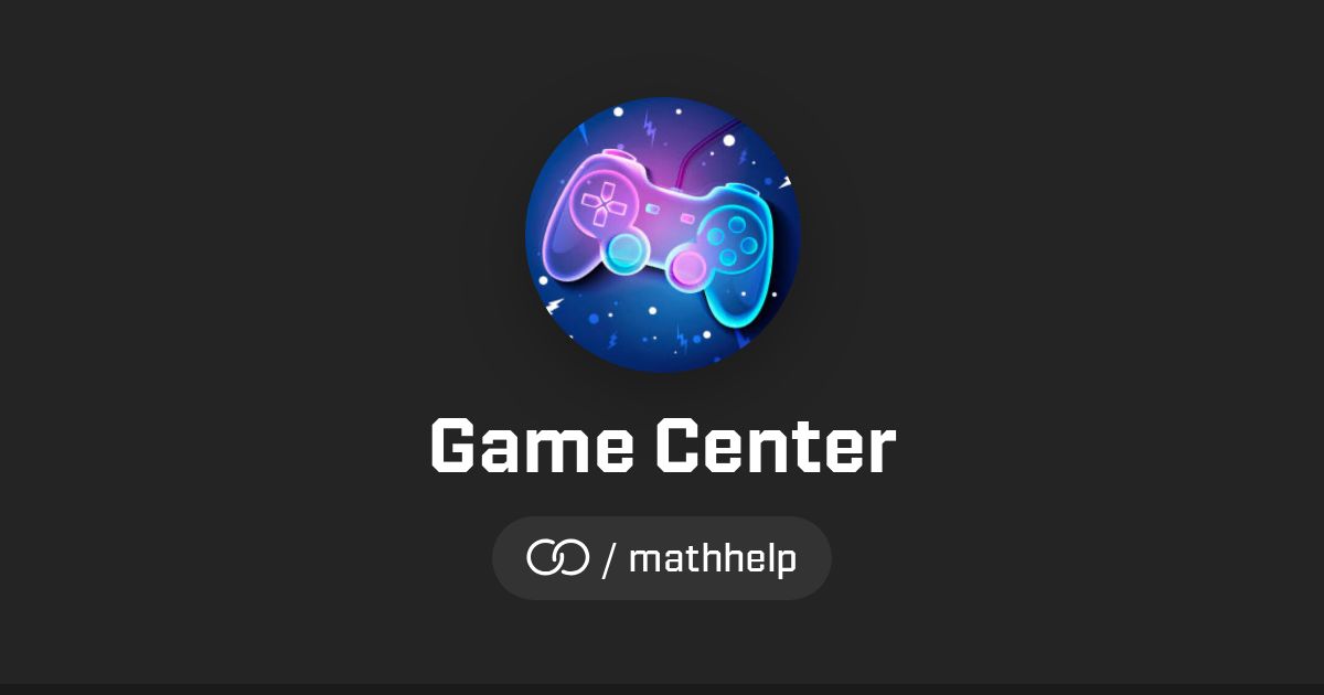 Game Center Mathhelp Solo To