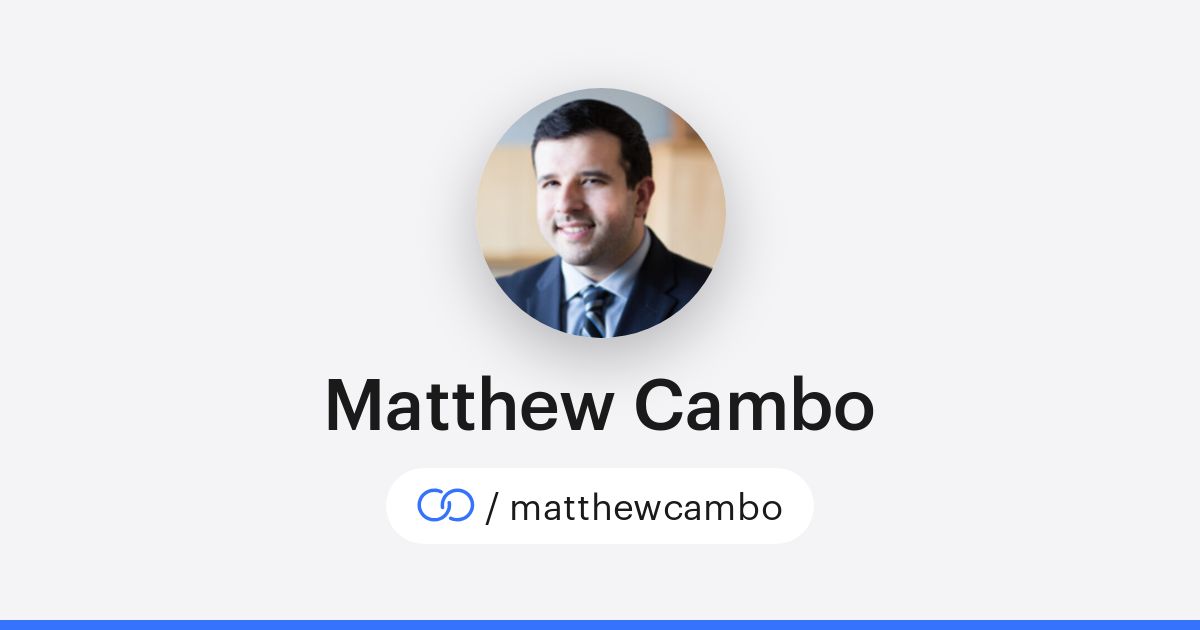 Matthew Cambo (/matthewcambo) · solo.to