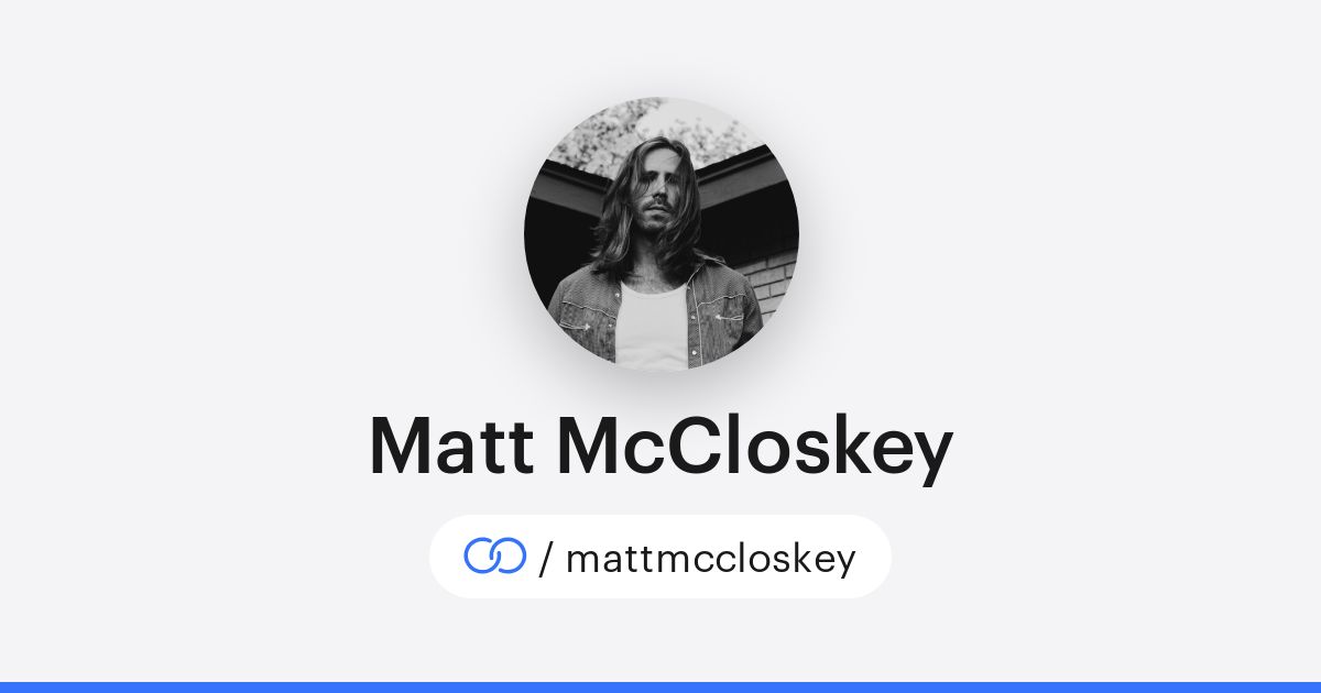 Matt McCloskey (/mattmccloskey) · solo.to