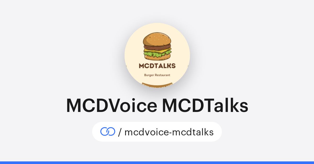 MCDVoice MCDTalks (/mcdvoice-mcdtalks) · solo.to