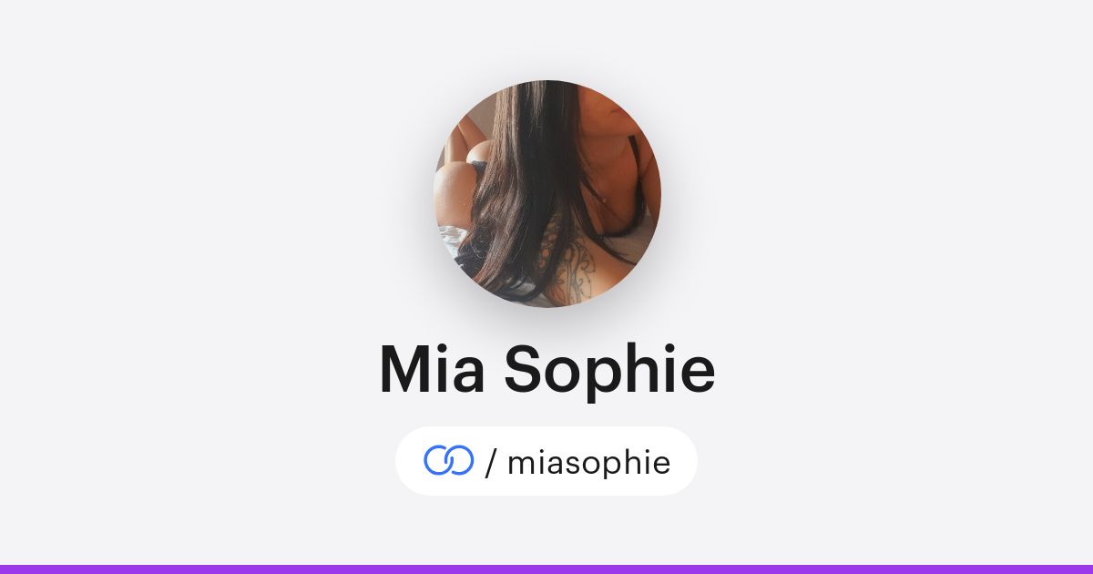 Mia Sophie (/miasophie) · solo.to