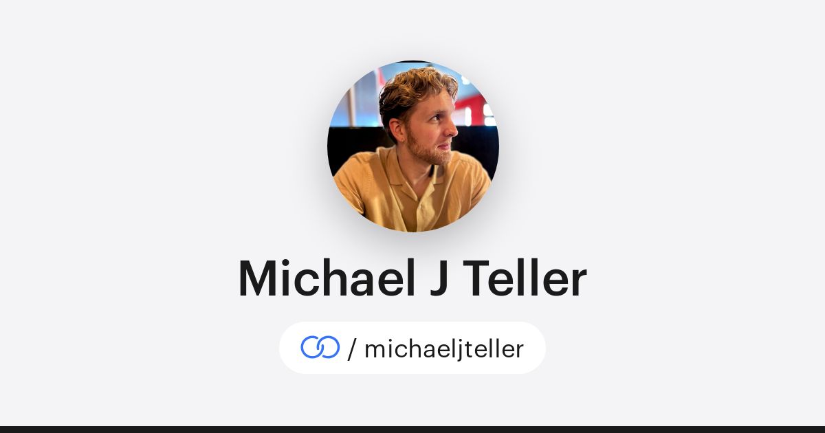 Michael J Teller (/michaeljteller) · solo.to