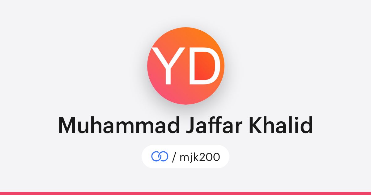 Muhammad Jaffar Khalid (/mjk200) · solo.to
