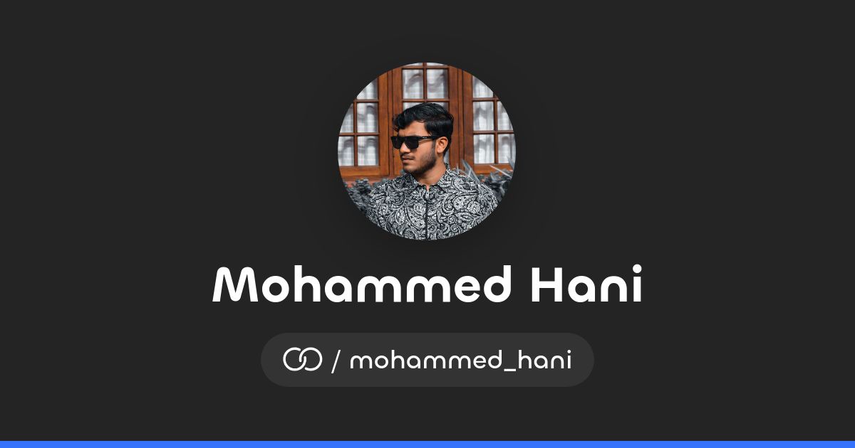 Mohammed Hani (/mohammed_hani) · solo.to
