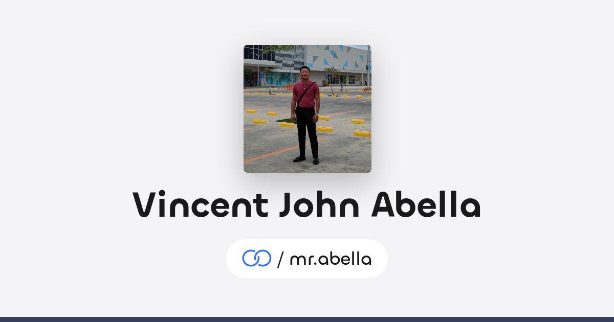 Vincent John Abella (/mr.abella) · solo.to