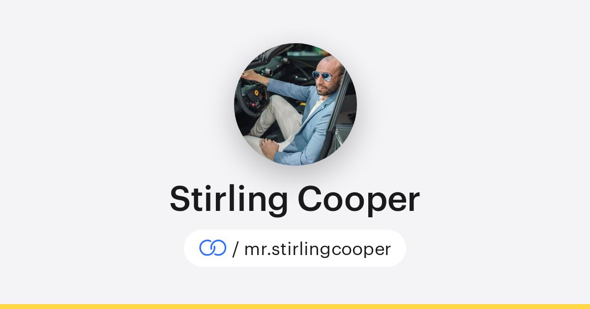 Stirling Cooper (/mr.stirlingcooper) · solo.to