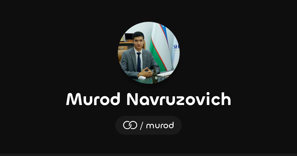 Murod Navruzovich (/murod) · solo.to
