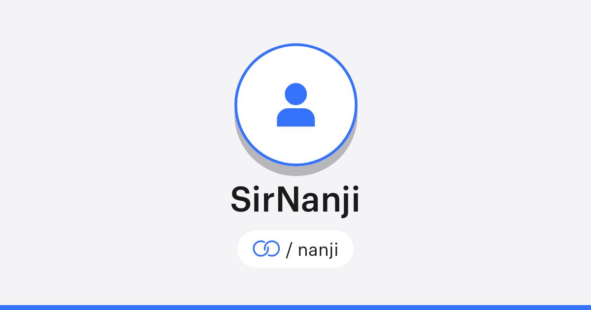 SirNanji (/nanji) · solo.to