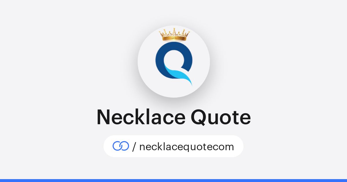 Necklace Quote (/necklacequotecom) · solo.to