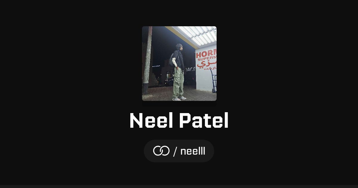 Neel Patel (/neelll) · solo.to