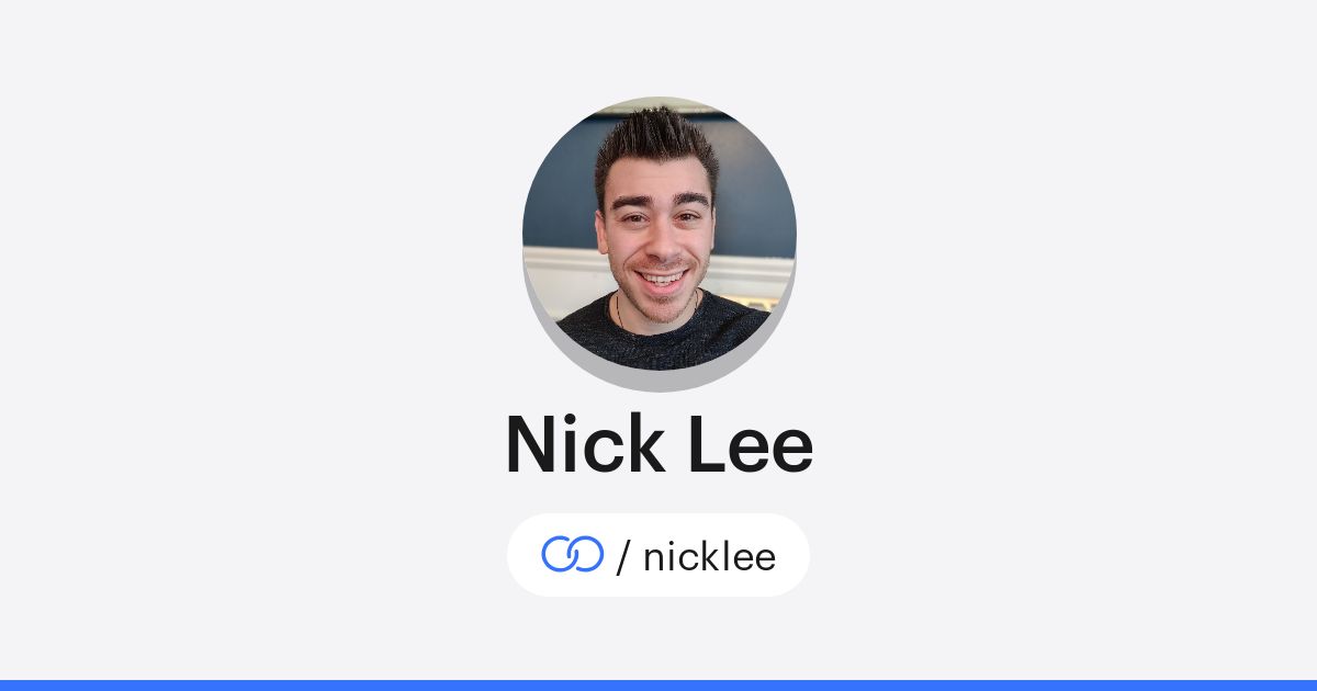 Nick Lee (/nicklee) · solo.to