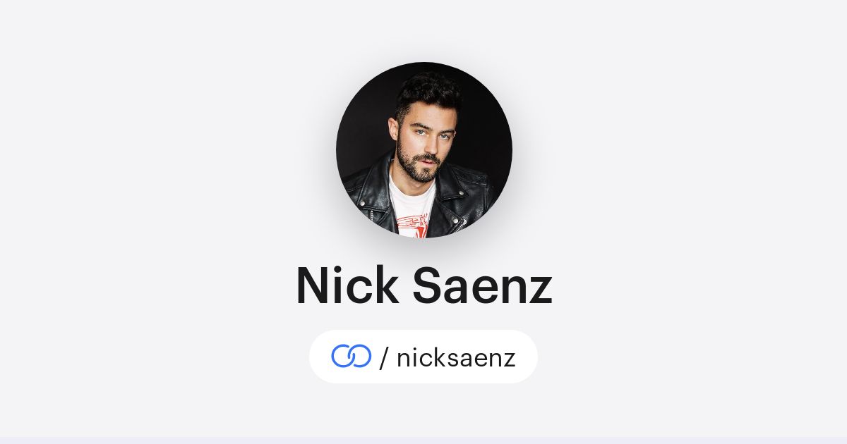 Nick Saenz (/nicksaenz) · solo.to