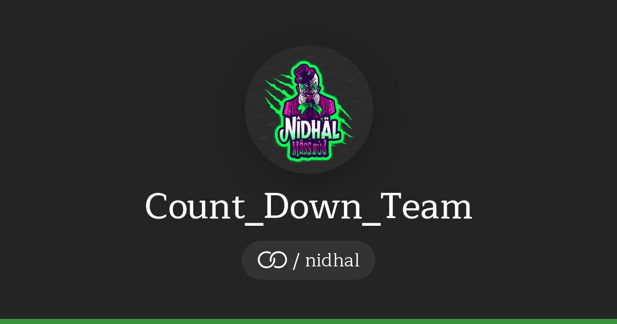 Count_Down_Team (/nidhal) · solo.to