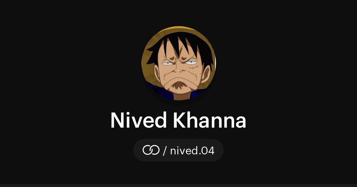 Nived Khanna (/nived.04) · solo.to